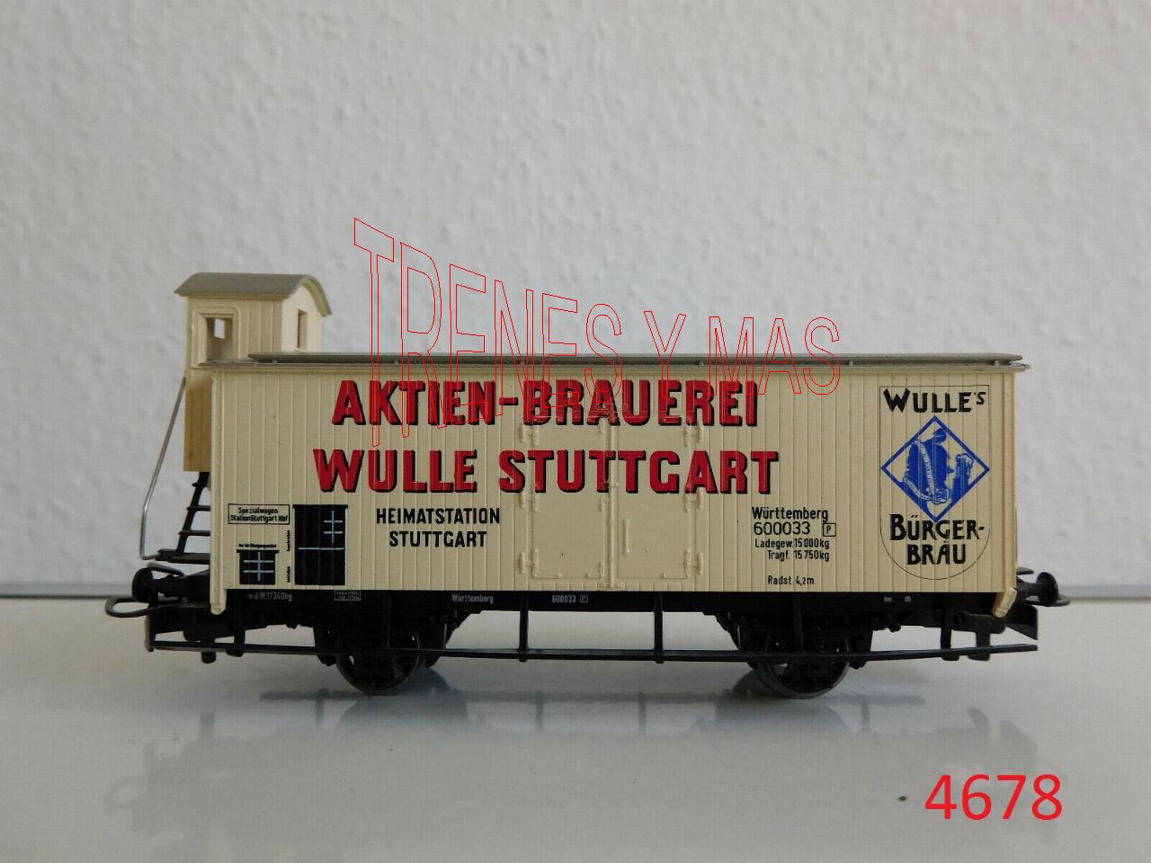 Vagón de carga WURTTEMBERG MARKLIN - 4678 - Trenesymas