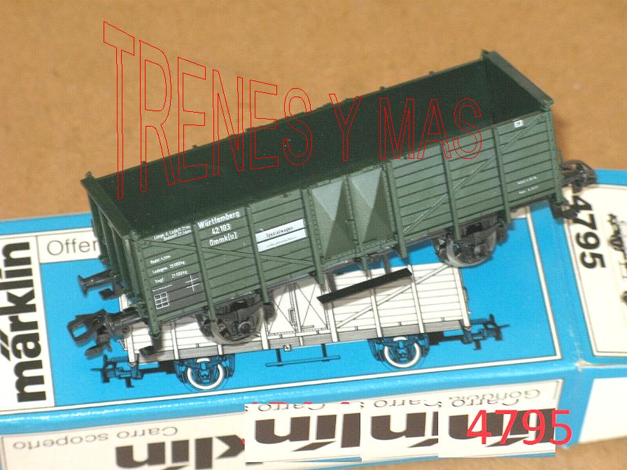 Vagón de carga DRG MARKLIN - 4795 - Trenesymas