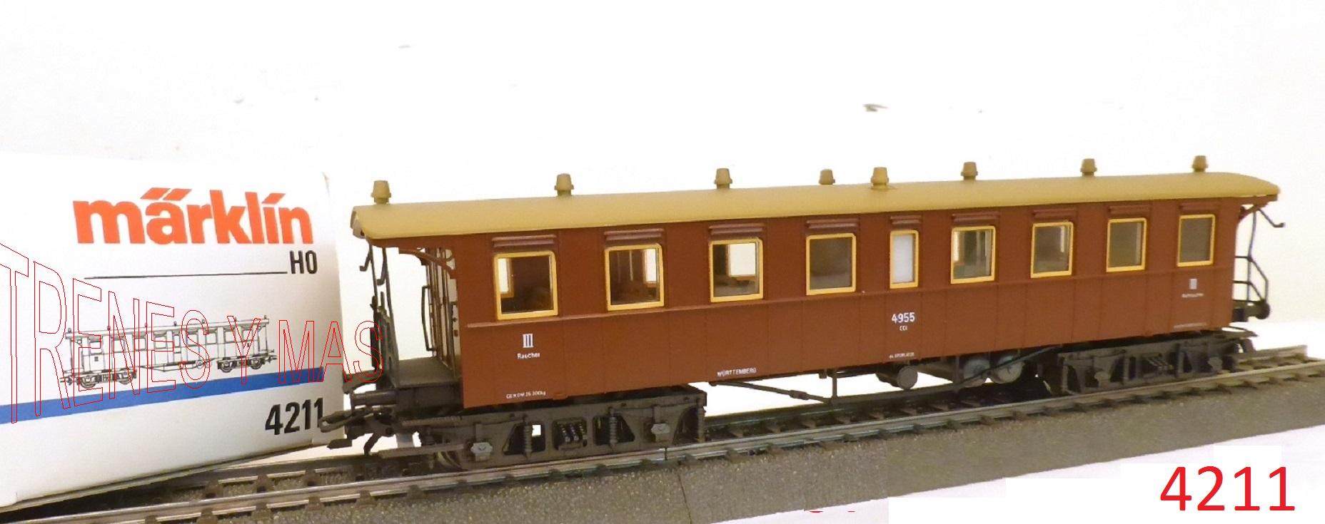 C. Pasajeros WURTTEMBERG MARKLIN - 4211 - Trenesymas