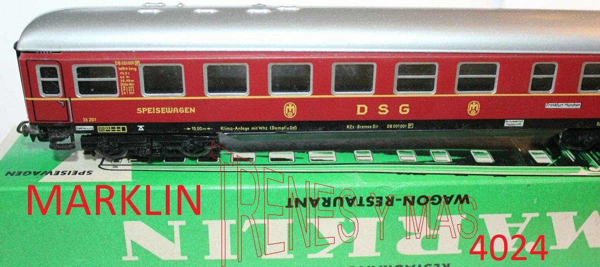 C. Restaurant DSG/ DB MARKLIN – 4024 - Trenesymas